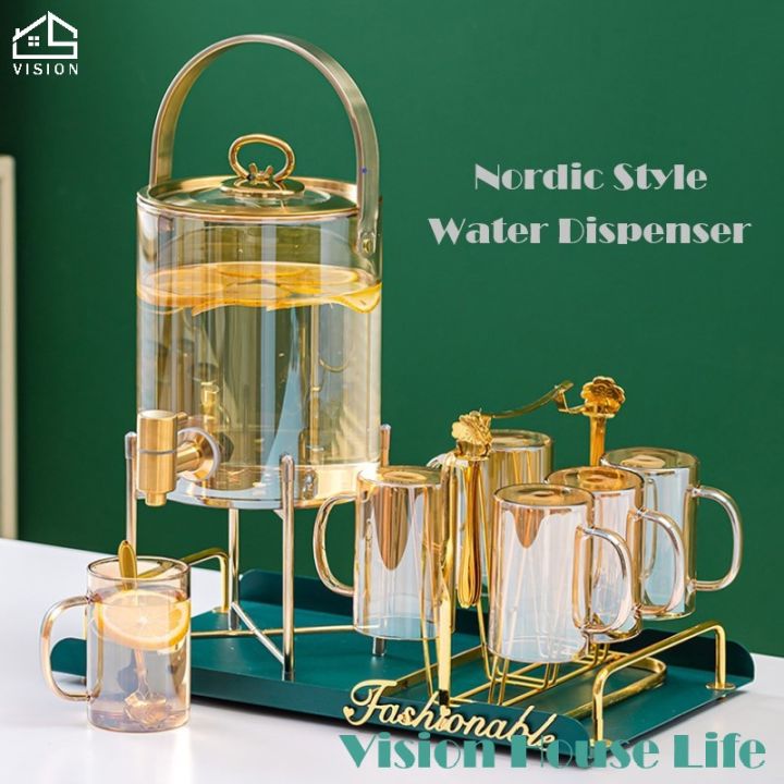 Vision Nordic Glass Water Dispenser with Faucet High Temperature ...