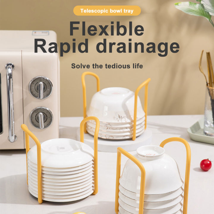 costel Scalable bowl rack Drainage dishes storage, kitchen plates ...
