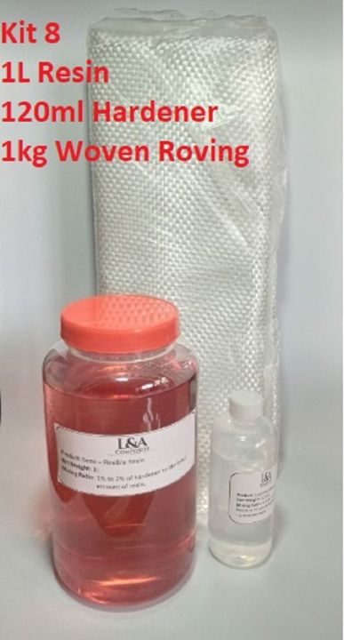 Fiberglas DIY 1 Liter Sets (I8) - 1 Liter Resin, 120ml Hardener with ...
