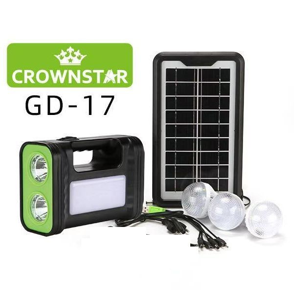 GDPLUS CROWNSTAR GD-17 LED Solar Light Lamp System Kit | Lazada PH