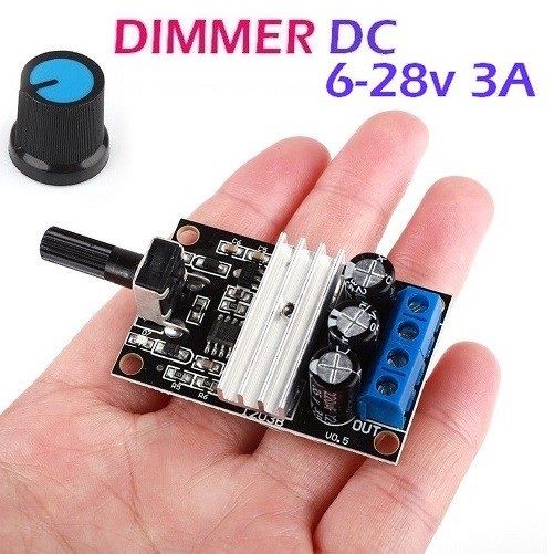 Kit PWM Kontroller Dimmer DC 6-28v 3A Motor Speed Controller Variable ...
