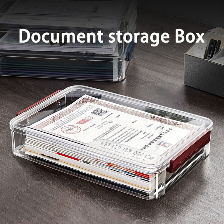 Multifunctional PET Document Storage Box Organizer Household ...
