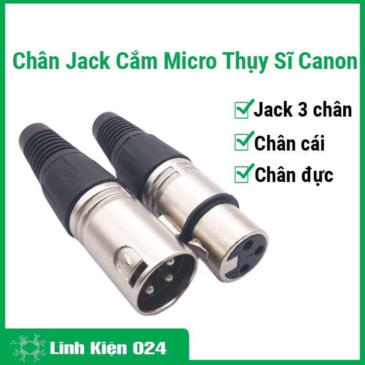Chân Jack cắm micro Thụy Sĩ Canon ba lõi XLR Canon 3 chân loại giắc đực/cái | Lazada.vn