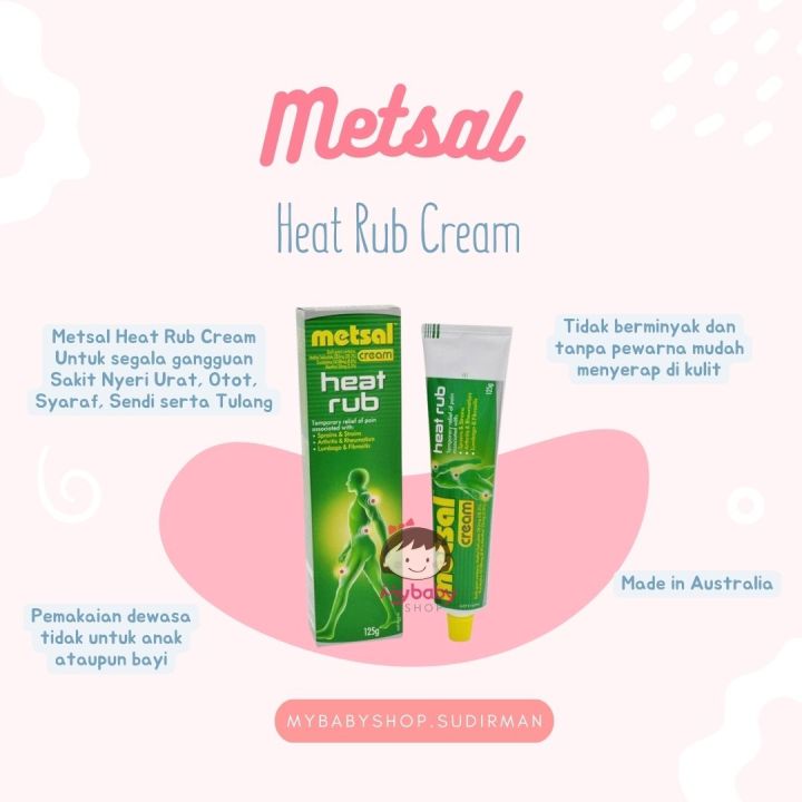 Metsal Cream heat rub untuk mengatasi Rematik dan Otot saraf terjepit ...
