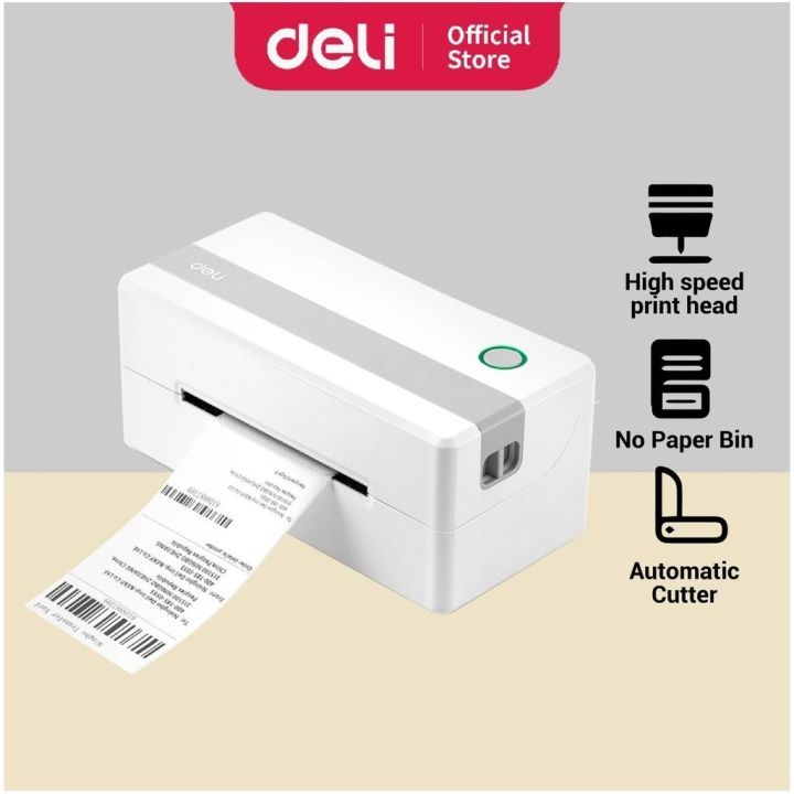 Deli Thermal Label Printer Waybill Printer AWB Shipping Label Barcode ...