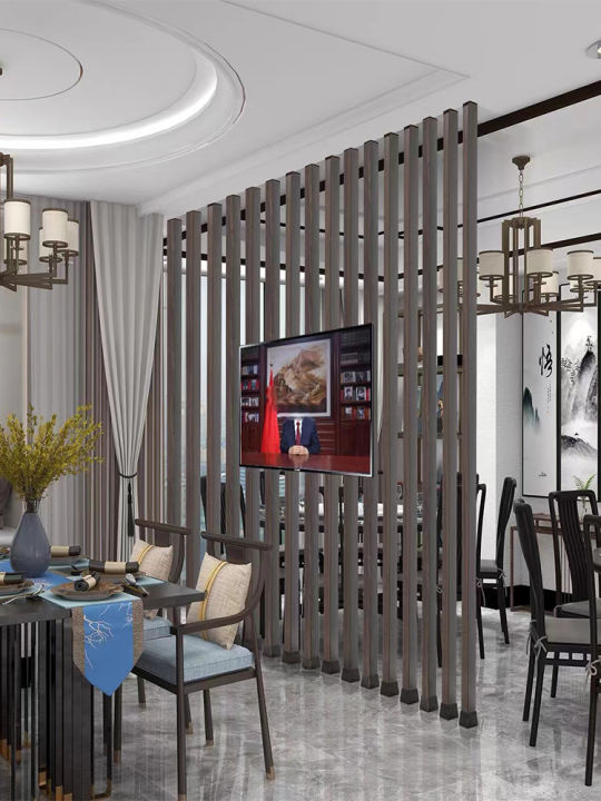 The screen partition is simple and modern aluminum alloy square pass ...