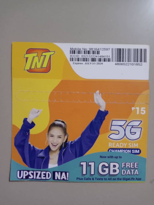Hot Sale TNT 5g Special Numbers, vanity sim cards Fresh and Sealed sim ...