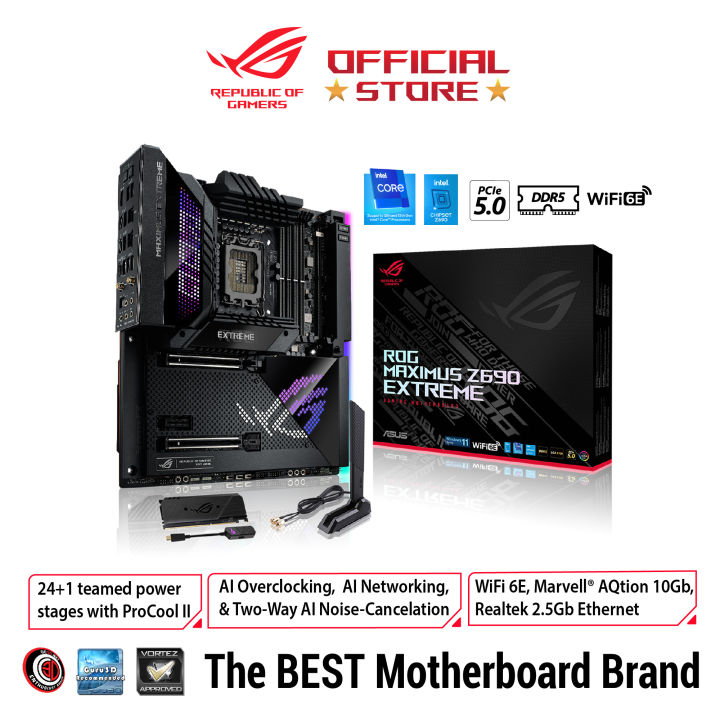 ASUS ROG Maximus Z690 Extreme Intel LGA 1700 EATX gaming motherboard ...