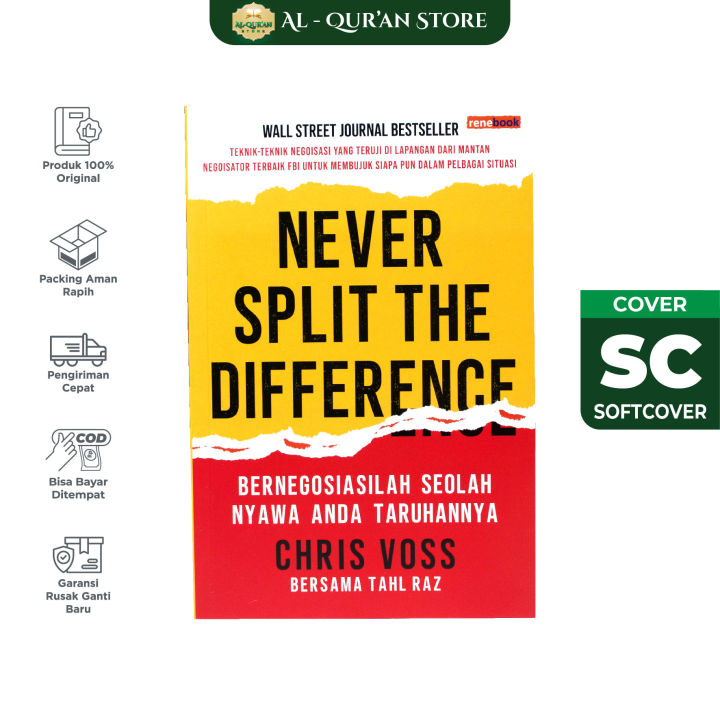 Buku Original Never Split the Difference - Chris Voss & Tahl Raz Buku ...