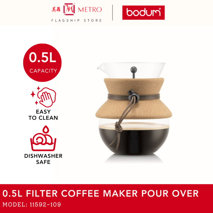 Bodum 0.5L Pour Over Coffee maker with permanent filter (11592-109 ...