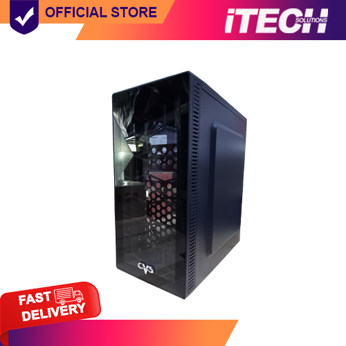 CVS X2604 GAMING COMPUTER CASE WITH TG-SIDE/TG-FRONT/NO PSU & FAN ...