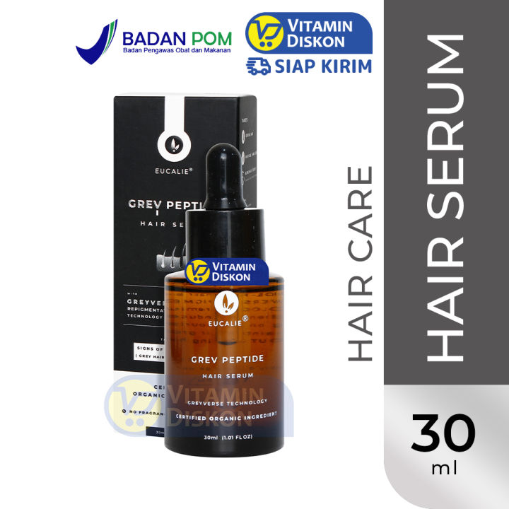 EUCALIE GREV PEPTIDE ORGANIC GREY HAIR SERUM UNTUK UBAN 30ML | Lazada Indonesia