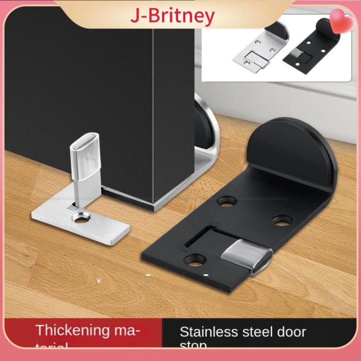 J-BRITNEY Self Adhesive Folding Door Stop No Drilling Stainless Steel ...