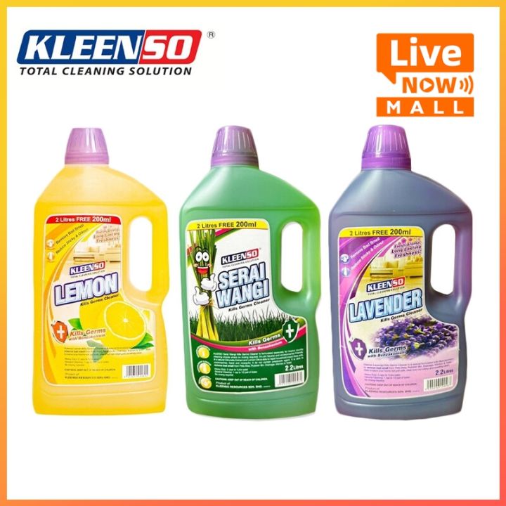 Kleenso Kills Germs Lavender | Lemon | Serai Wangi Floor Cleaner 2.2 ...