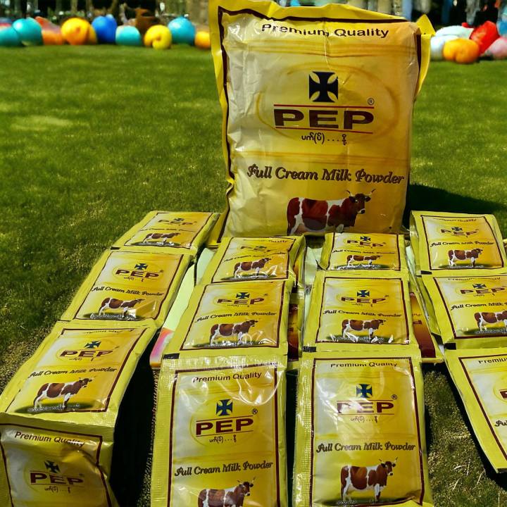 ပက်(ပ်) နို့ မူလလက် ဟောင်း PEP Full Cream Milk Powder 20 sachets နို့မ ...