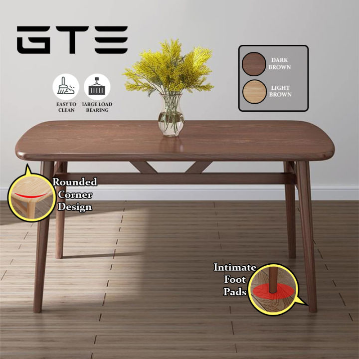 GTE 120cm 4-6 People Living Room Dining Table Widen Anti Collision ...