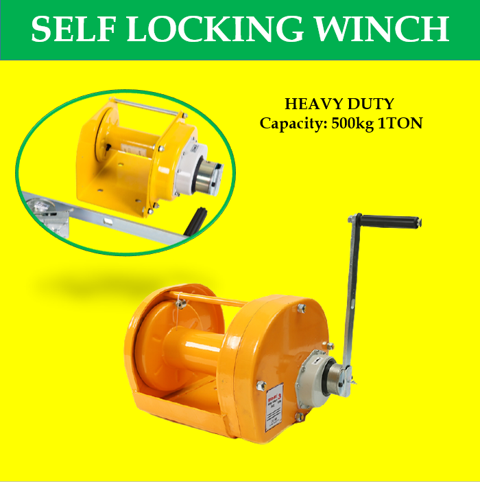 MAGO 500kg 1T Self locking Hand Winch Hand Ratchet Wire Rope Winch ...