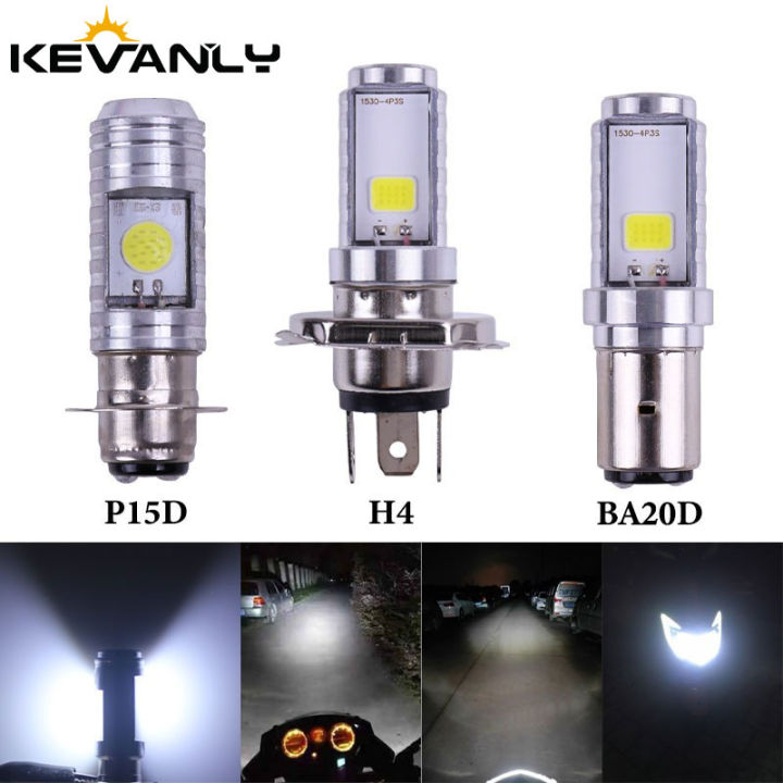 1PC T19 BA20D H4 P15D LED Motorcycle Headlight H6 Moto Bulbs For ...