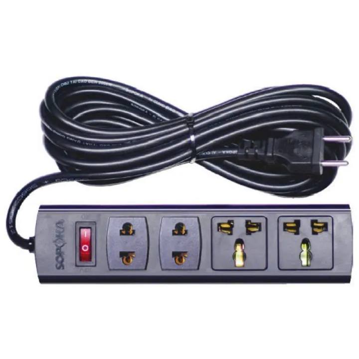 Ổ cắm Siêu chịu tải 2200W đa năng Sapoka có công tắc an toàn, chống vỡ ...