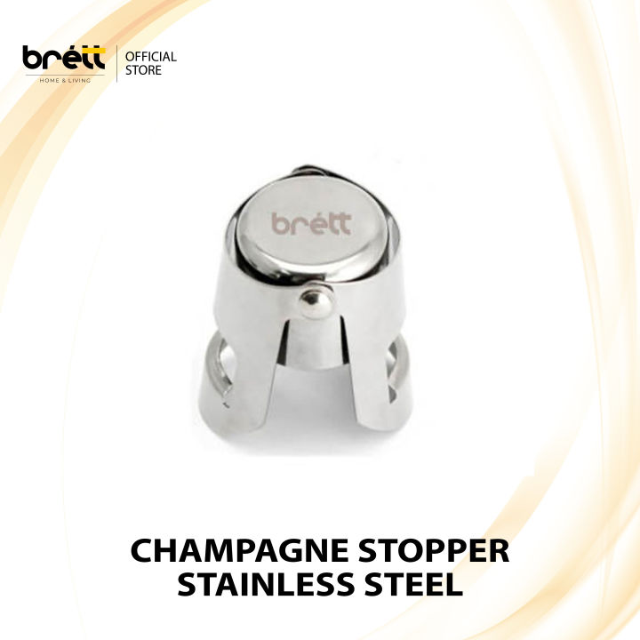 Brett Champagne Sealer Stopper, Stainless Steel Sparkling Wine Bottle ...