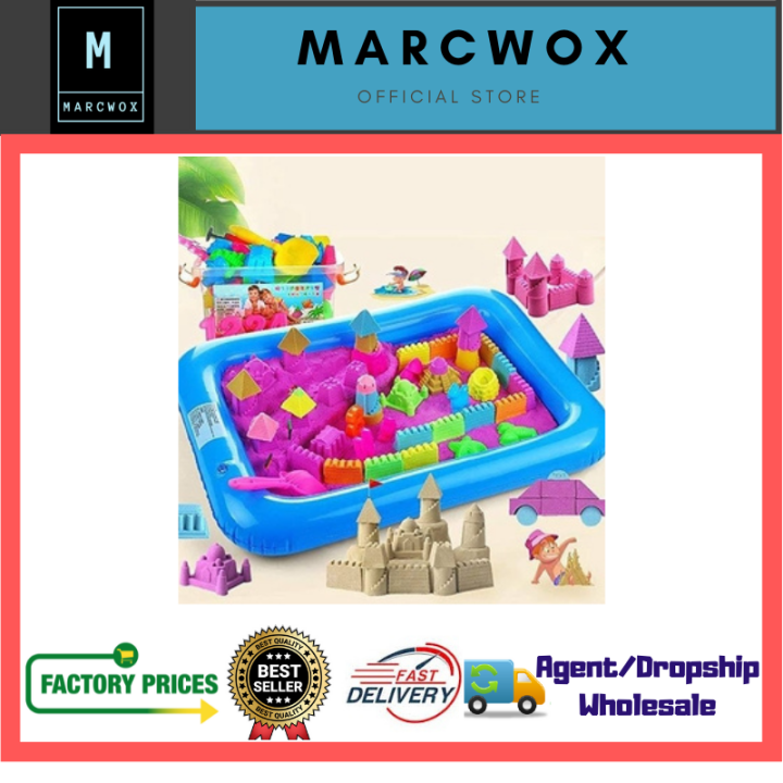 🔥HOT ITEM🔥70 PCS 2kg DIY Play Sand Set Kids Educational Toy Dynamic Sand Castle Play Tools Kids ...