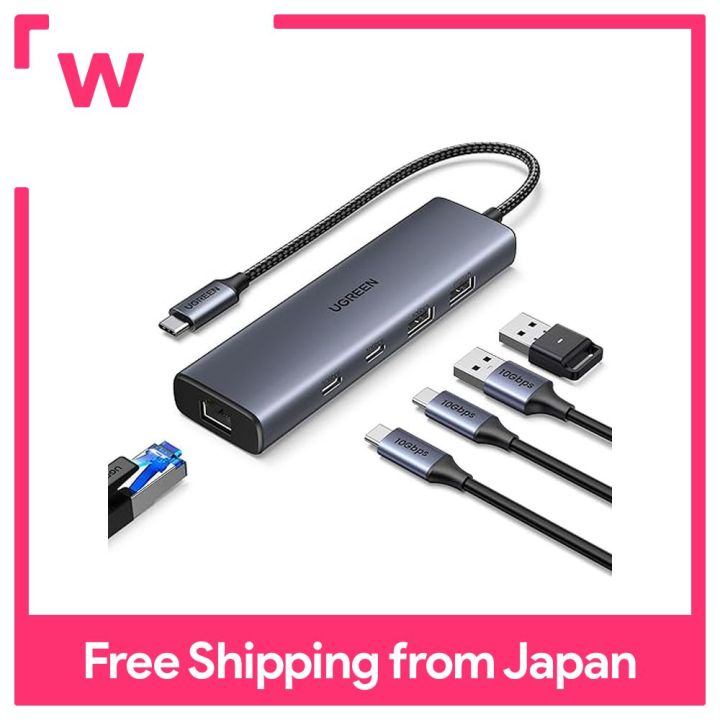 UGREEN USB C Wired LAN Adapter 6-in-1 LAN Hub with LAN port USB C to ...