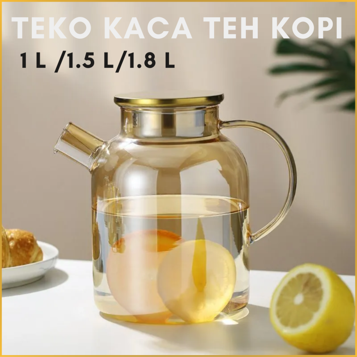 COD Chapin Teko Kaca Teh Kopi Pitcher 1 L 1.5 L 1.8 L / Teko Kaca Anti ...