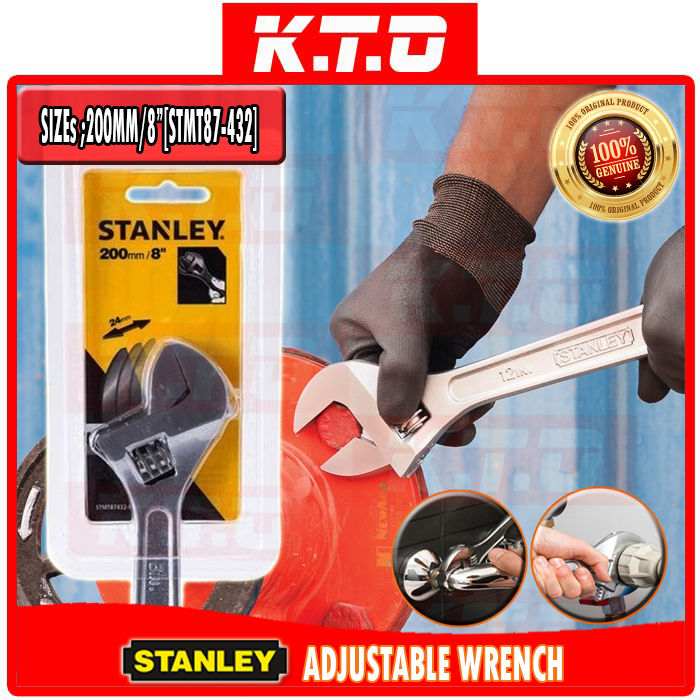 [6INCH, 8INCH, 10INCH, 12INCH] ORIGINAL STANLEY ADJUSTABLE WRENCH ...