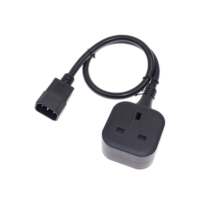 IEC C14 Male Plug to UK 3Pin Female Socket Power Adapter Cable For PDU ...
