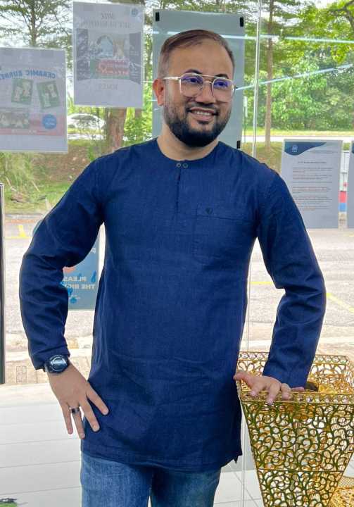 Kurta Denim Lengan Panjang (Bulat+Collar)Kain Denim 100% | Lazada