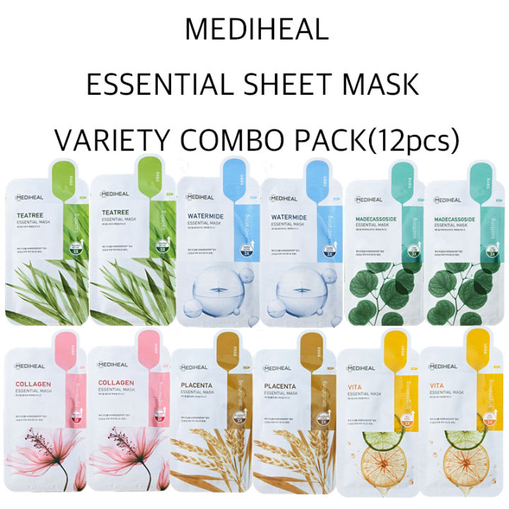 Mediheal | Essential Facial Mask Sheet Variety Multi Combo Pack(12pcs ...