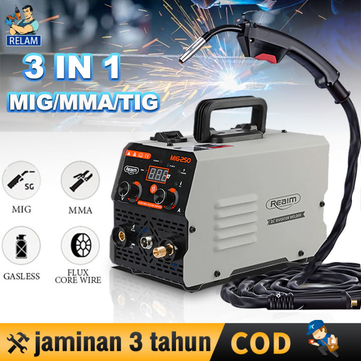 REAIM Mesin Las Inverter MIG-250 IGBT 450 Watt / Mesin las / Mesin ...