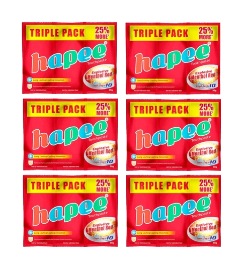 Hapee Toothpaste Explosive Menthol Red Triple Pack 30g 6s | Lazada PH