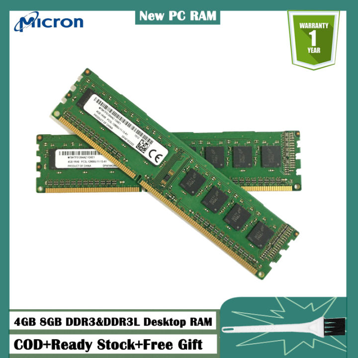 【Free shipping】Micron DDR3 RAM 4GB 8GB 1333/1600MHz DIMM 1.3V/1.5V PC3-10600/12800/14900 Desktop ...