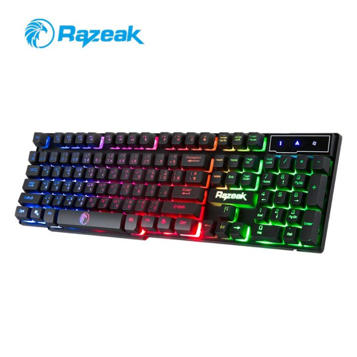 razeak rk-8165 keyboard เกมส์มิ่งมีไฟ | Lazada.co.th
