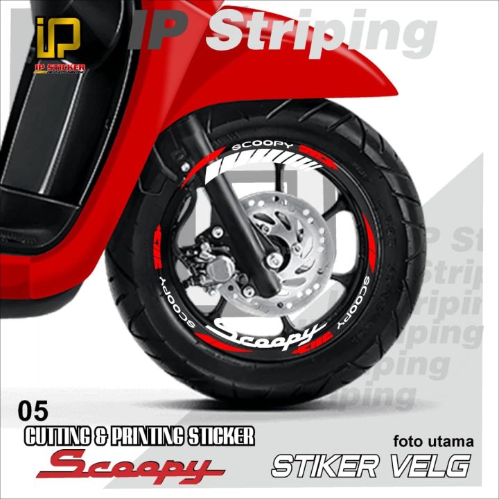 SCOOPY sticker velg SCOOPY motor HONDA motor sticker velg variasi ...