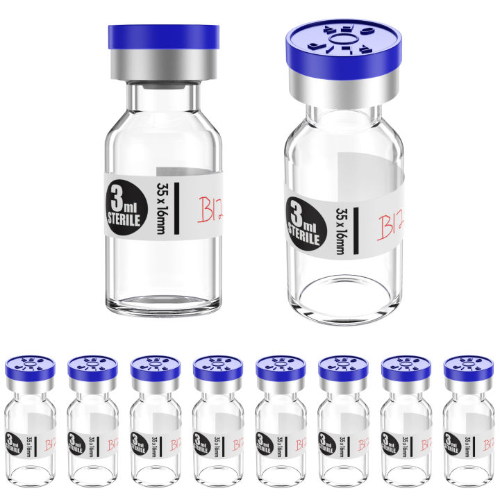 Ks-Tek Sterile Empty Vials with Self Healing Injection Port,with Flip ...
