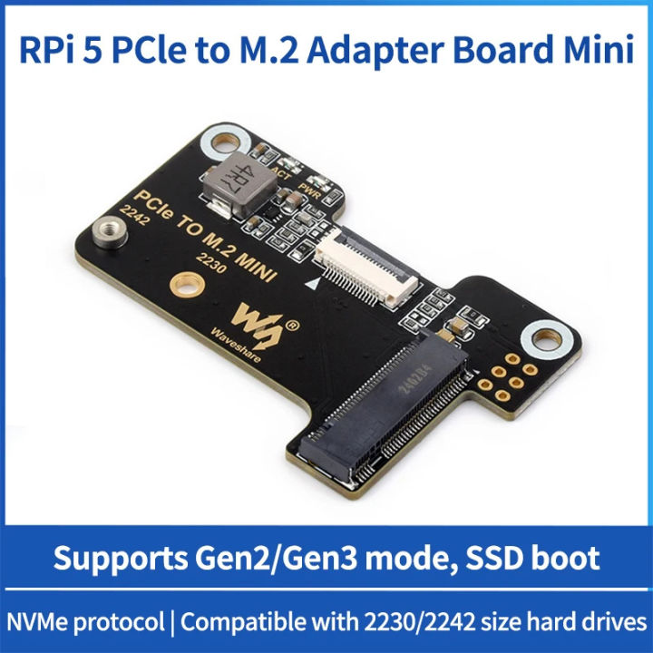 Raspberry Pi 5 PCIe To M.2 Adapter Supports NVMe Protocol M.2 Solid ...