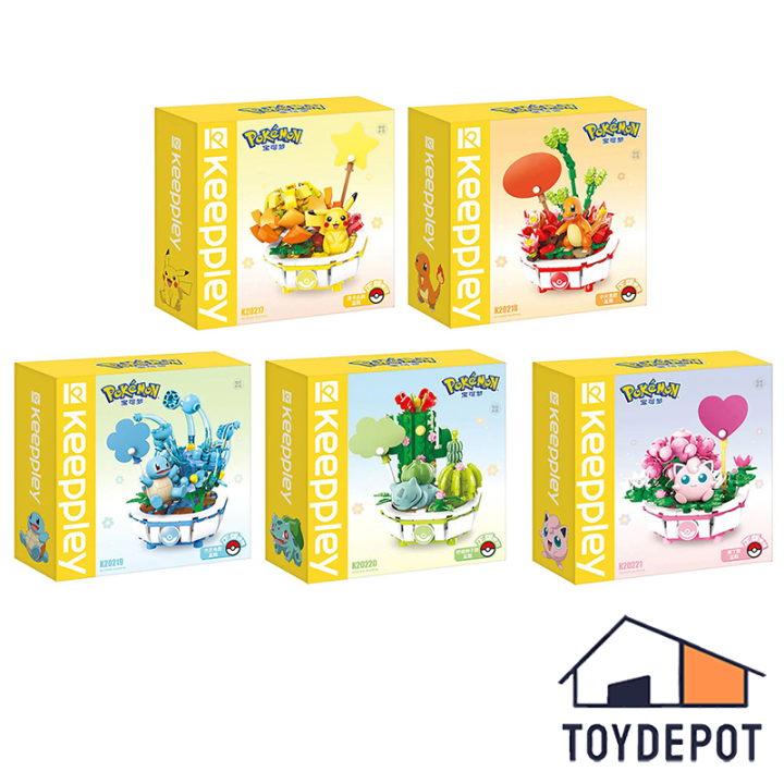 Keeppley Pokemon Bonsai: Pikachu Charmander Squirtle Bulbasaur ...