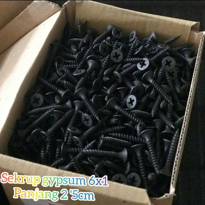 1 dus Skrup Gipsum isi 1000pcs panjang 2,5cm Sekrup Gypsum Skrup Kayu ...