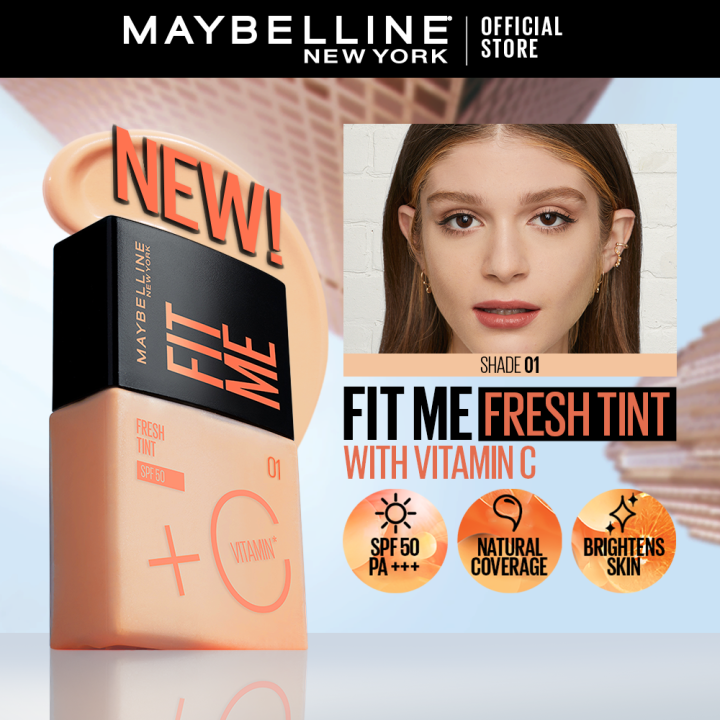 Maybelline Fit Me Fresh Tint With Vit C Skin Tint Sunscreen Spf 50 Pa Bb Cream