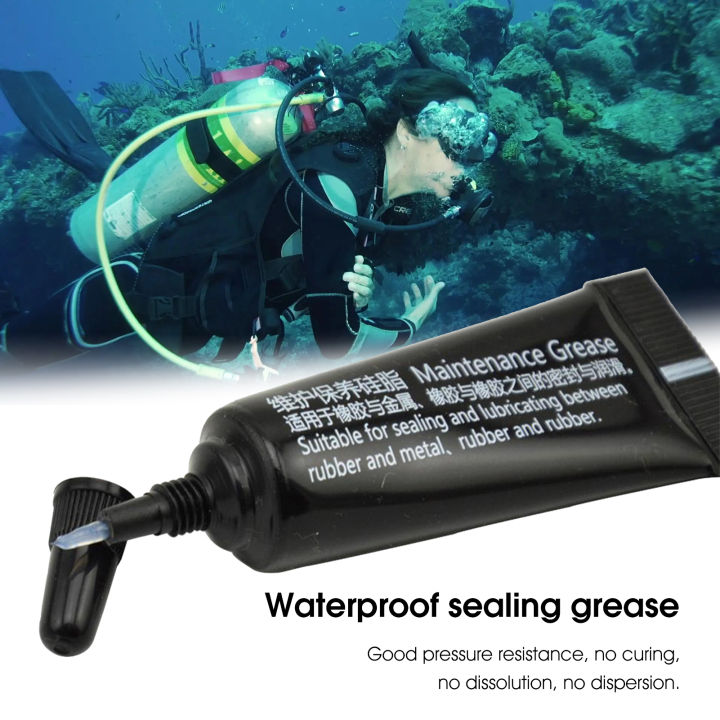 5g Silicone Grease Maintenance Good Adhesion Waterproof O-rings Valves Lubricating Grease Diving ...