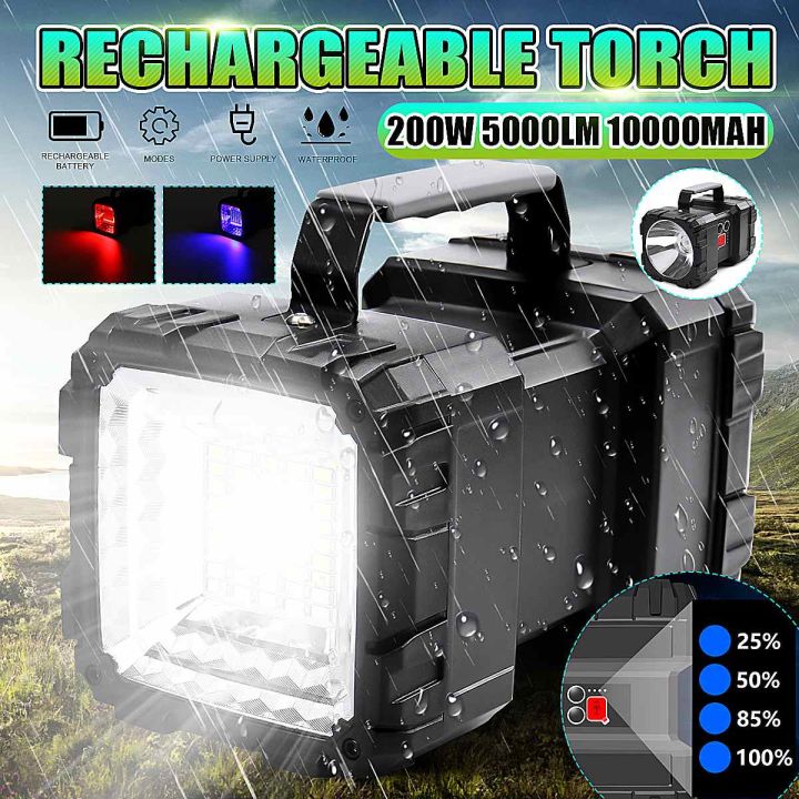 【Shipping From Philippines】200W Strong Light Rechargeable Double Head ...