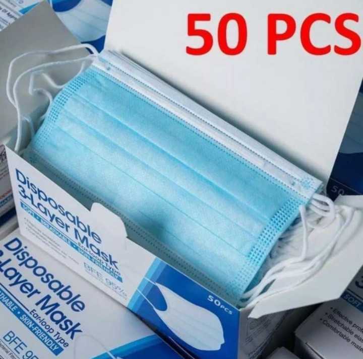 Masker 3 Ply Disposable Waterproof Standart Medis - isi 20 / 25/ 50 Pcs ...