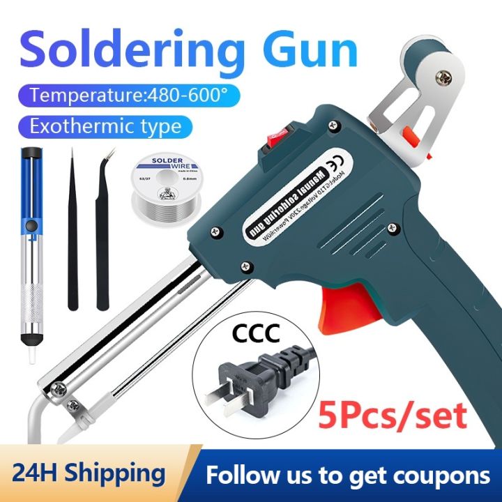 5 in1 Welding Automatic Feed Soldering Iron Gun Electric Temperature ...