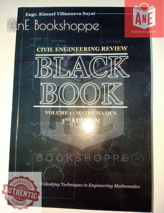 AUTHENTIC CIVIL ENGINEERING REVIEW BLACK BOOK Volume 1 3rd ed by Engr ...