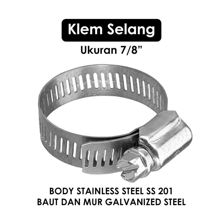 Klem Selang Kompor Gas/Air 7/8" inch ( 12-23 mm ) - Klem Selang ...