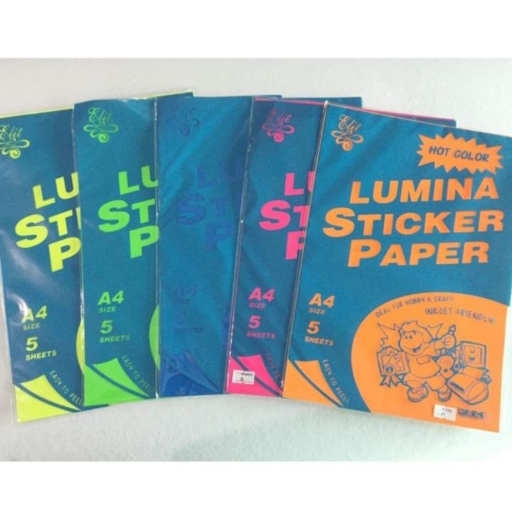 Paper Sticker Lumina Sticker Paper A4 5's Green | Lazada PH