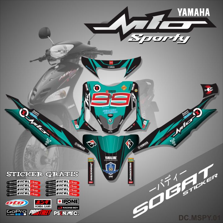DECAL FULL BODY MIO SPORTY 2005-2012 - DECAL STICKER FULL BLOCK YAMAHA ...