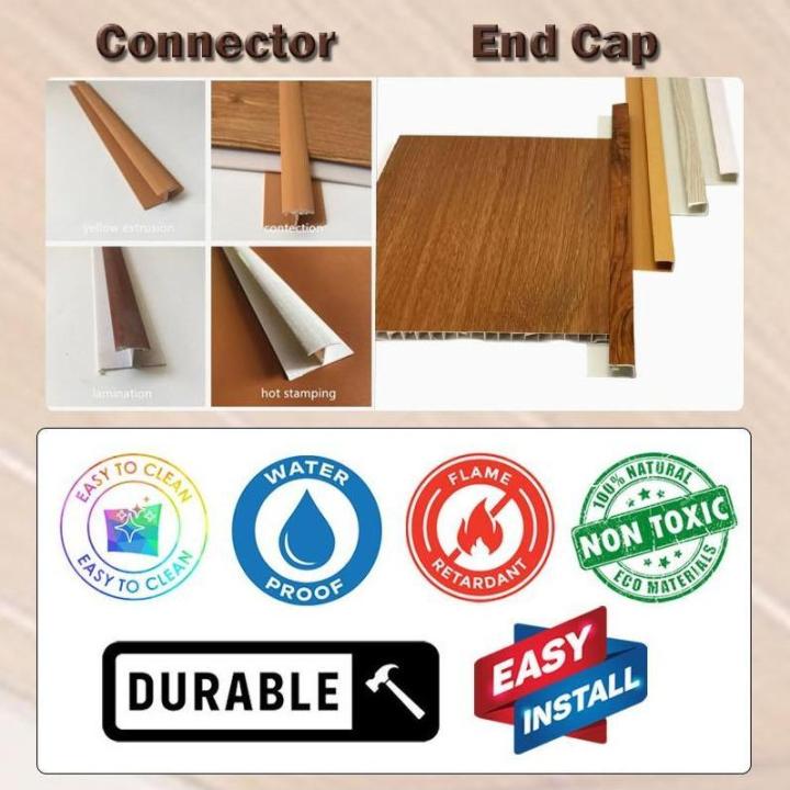 PVC Panel End Cap & Connector (95CM) PVC BOARDER PANEL | Lazada PH